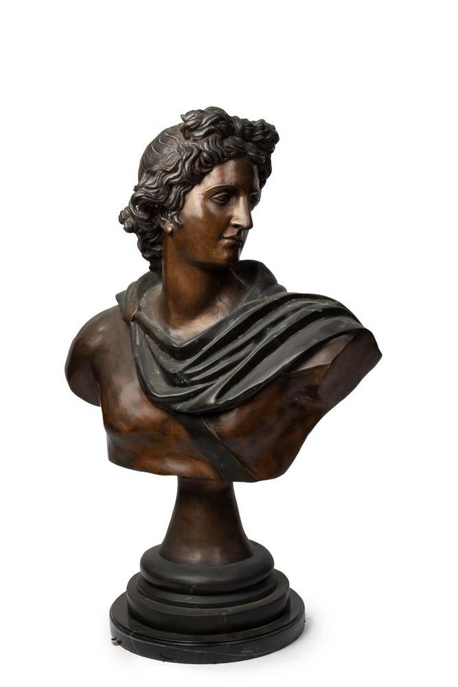 Bronze Bust of Apollo, Antique Reproduction, 106 cm High - Busts/Heads ...