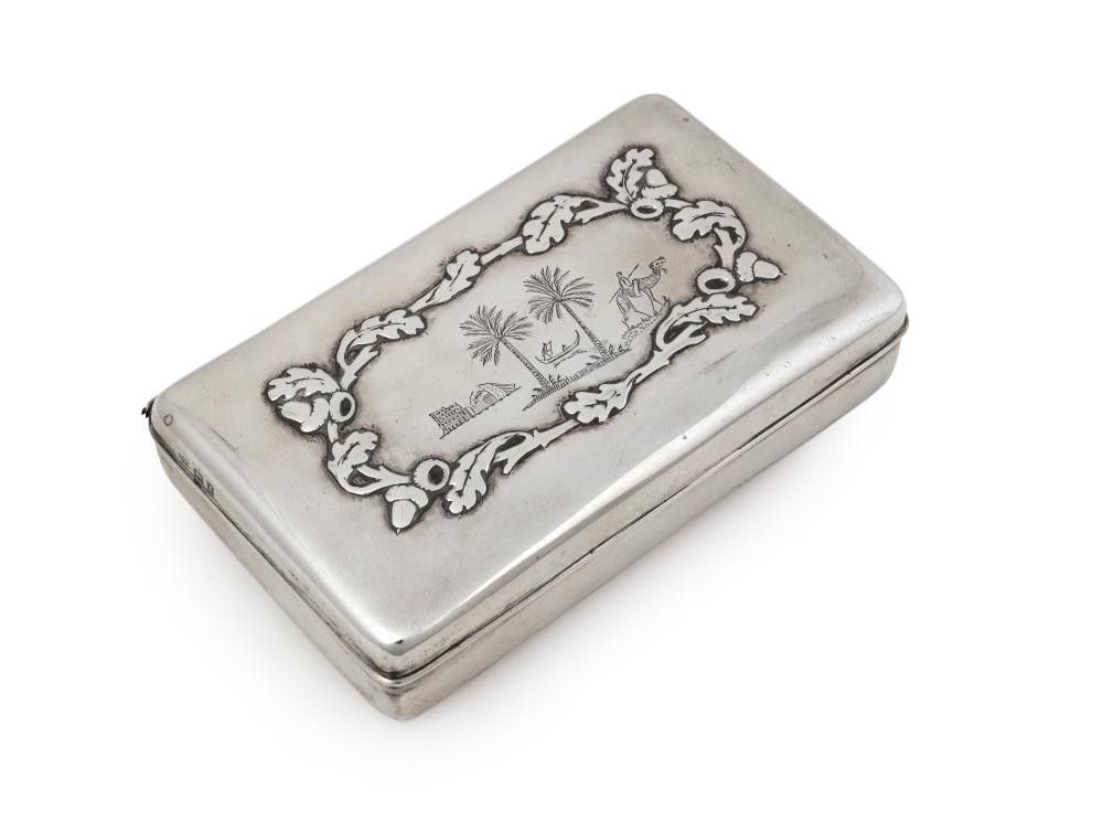 Omar Ramsden Sterling Silver Box, London 1920, Eastern Scene - Zother ...