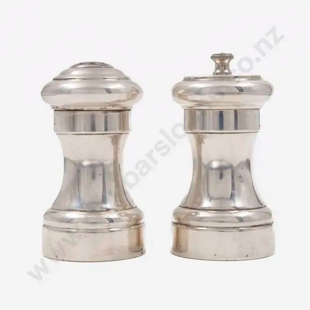 Cartier Sterling Silver Salt & Pepper Mills Set - Condiment & Cruet ...