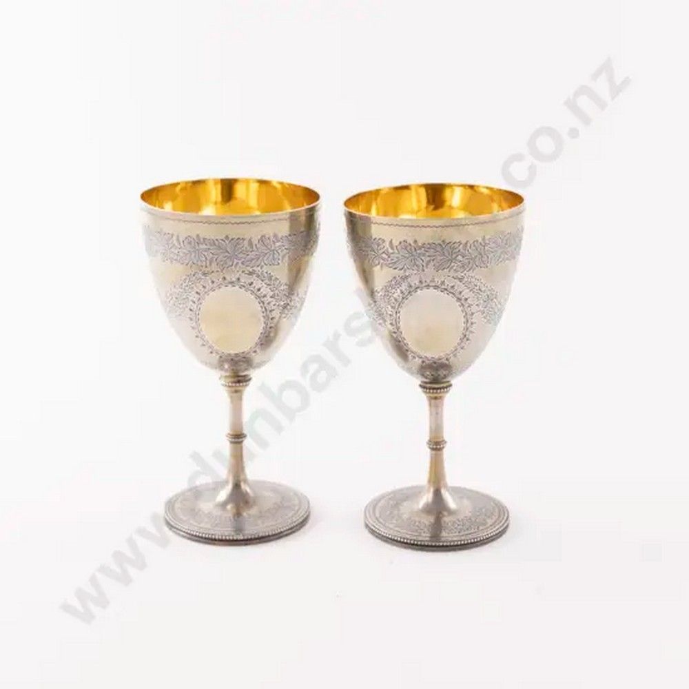 Victorian Sterling Silver Goblets by Daniel & Charles Houle - Mugs ...