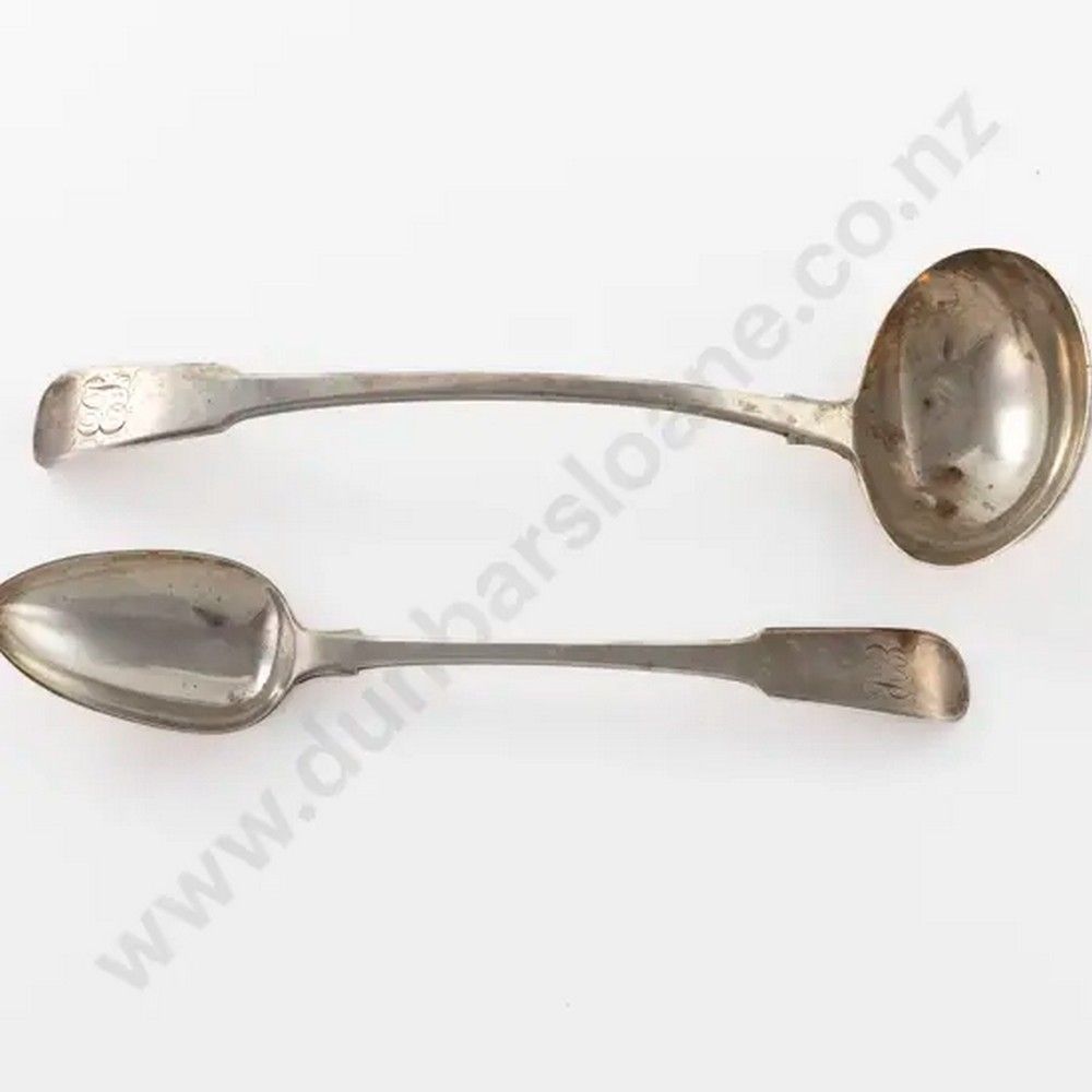 George IV Sterling Silver Soup Ladle & Basting Spoon, 1825 - Flatware ...
