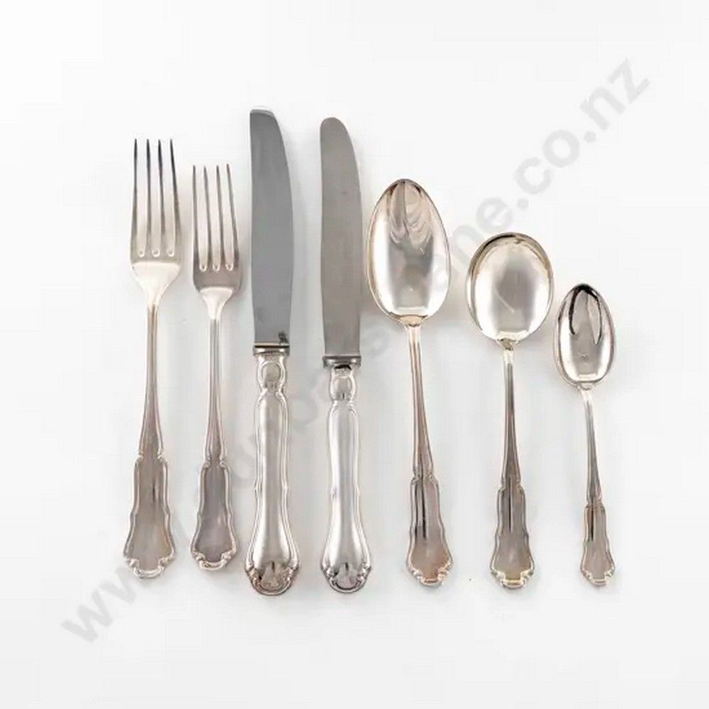 Wilkens Sterling Silver Dubarry Cutlery Set, 67-Piece Suite - Flatware ...