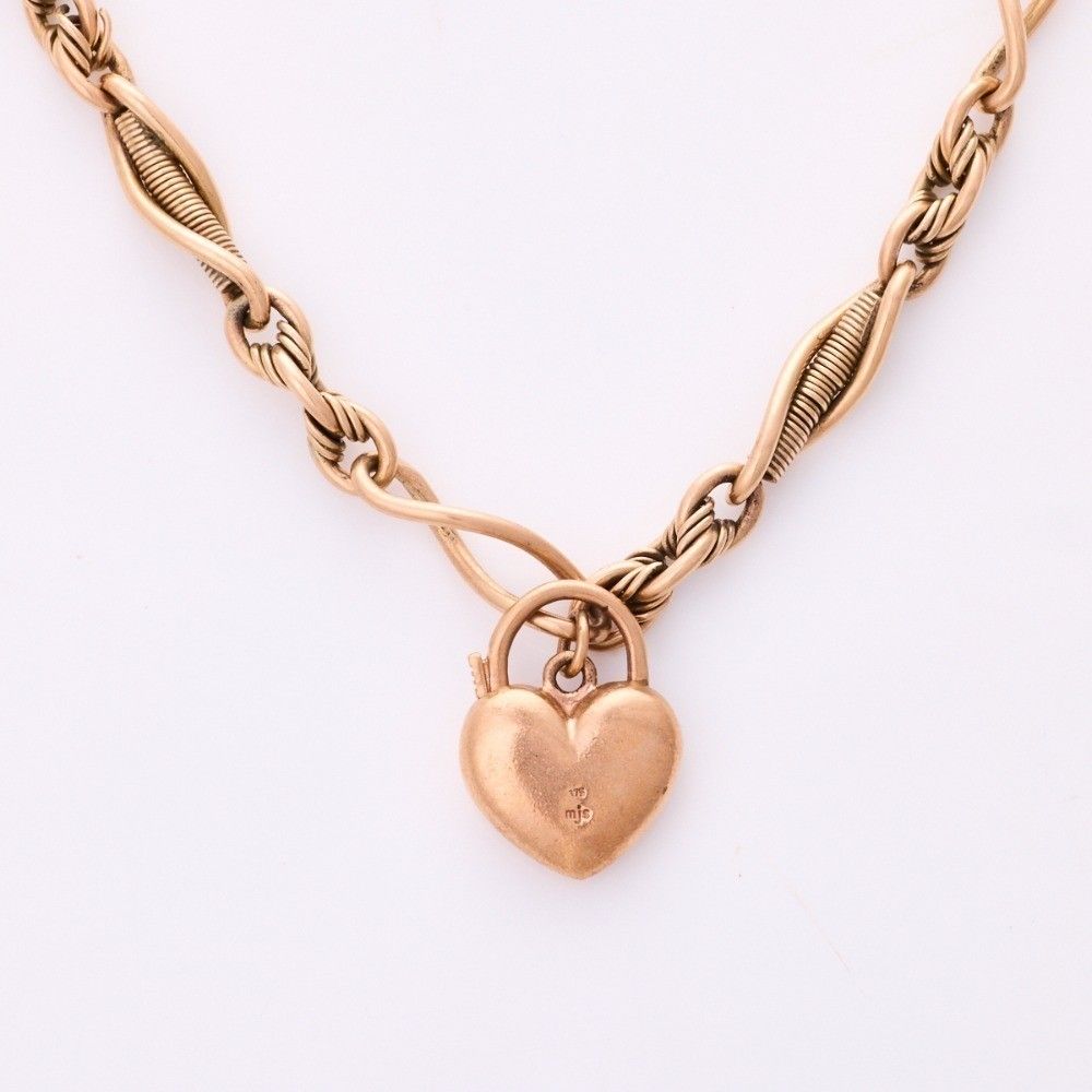 Vintage 9ct Rose Gold Fob Chain with Charms, 40cm - Necklace/Chain ...