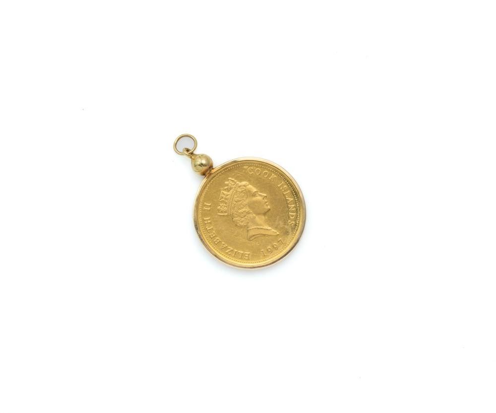 1997 Cook Islands $30 Fine Gold Coin Pendant with Guanyin - Pendants ...