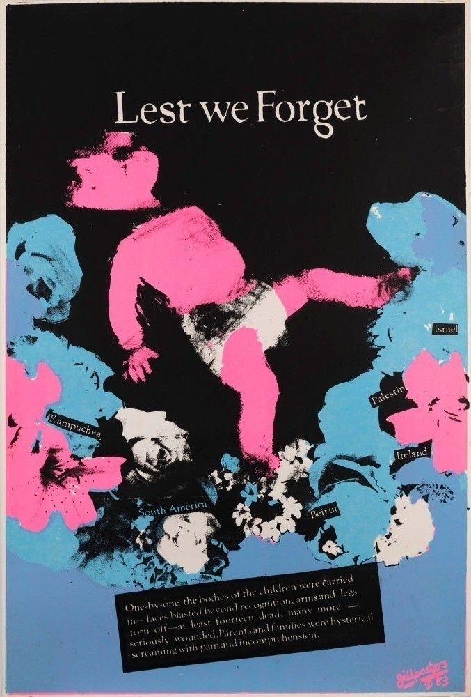 "Lest We Forget" Poster by Jillposters, 1983 - Prints - Posters - Art
