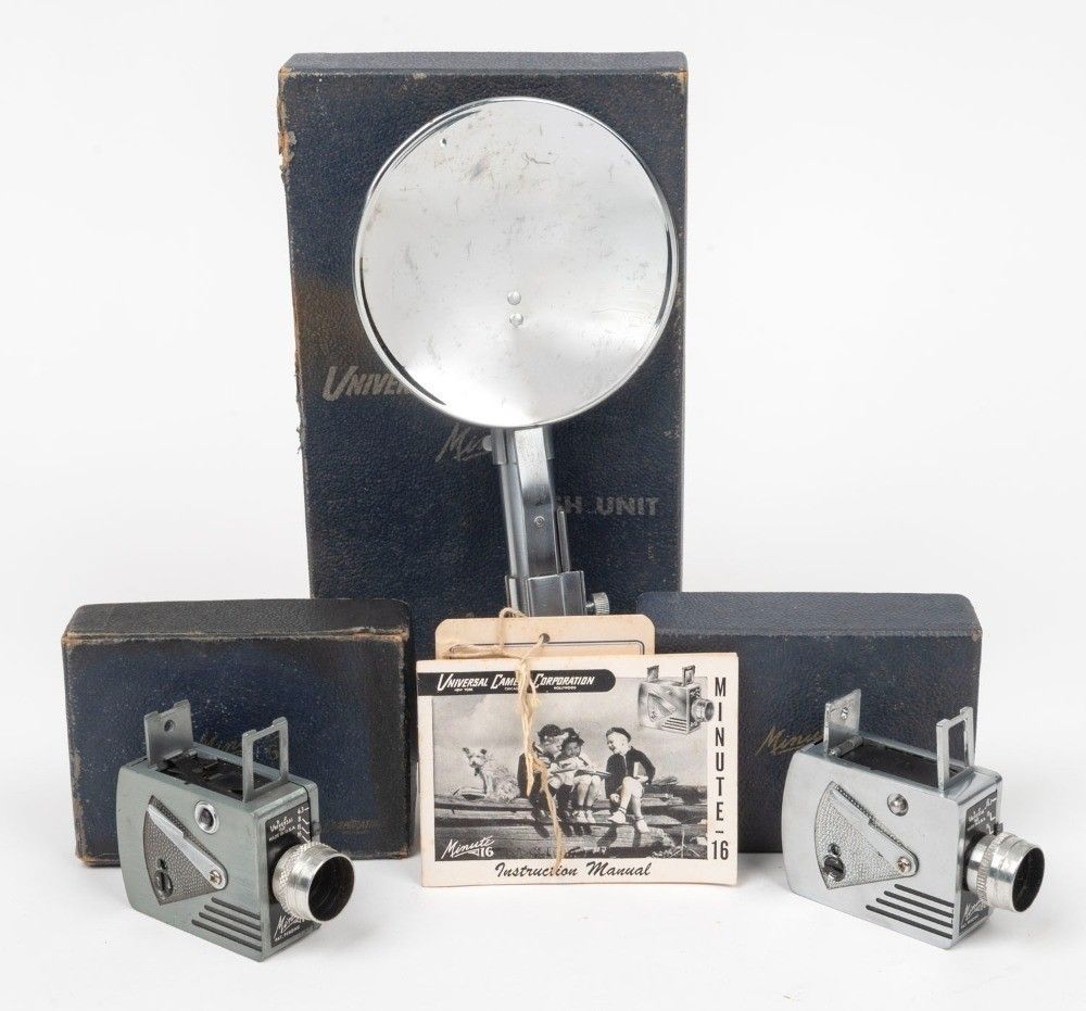 1949 Universal Subminiature Camera Set with Flash Unit in Boxes ...