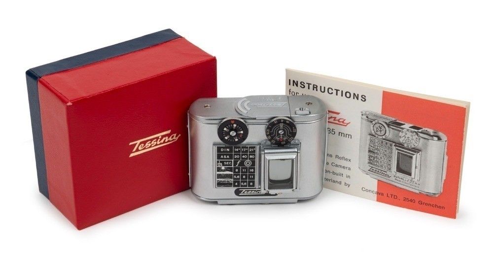 Concava Tessina L Subminiature Camera Set, Chrome, c. 1980s ...