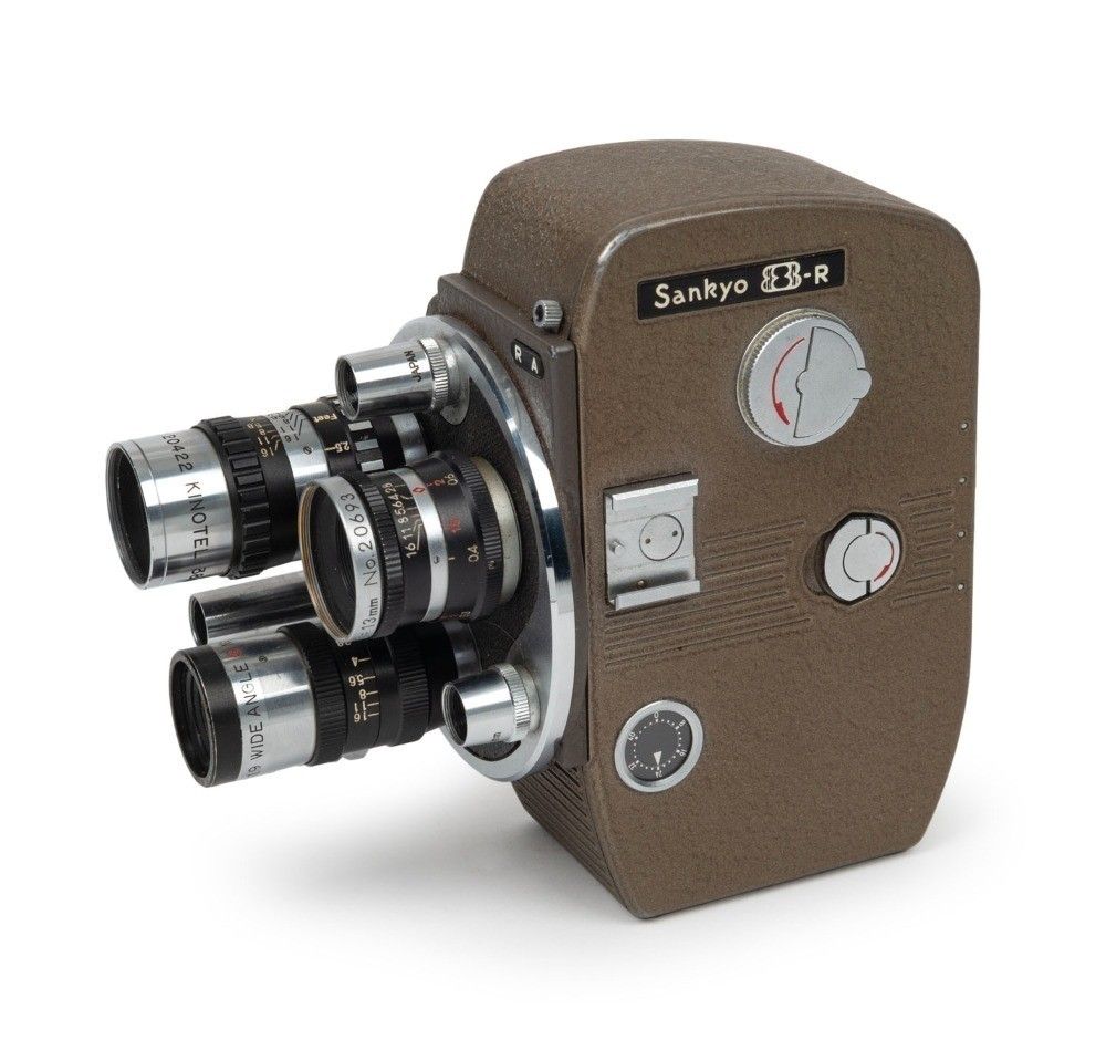 Sankyo 8-R Movie Camera with Six Lenses and Shutter Release ...