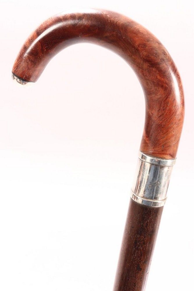 Chinese Walking Stick with Silver Tip and Curved Handles - Zother ...