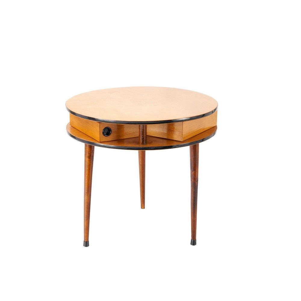 1960s Danish Teak Side Table with Pivoting Storage Drawers ...