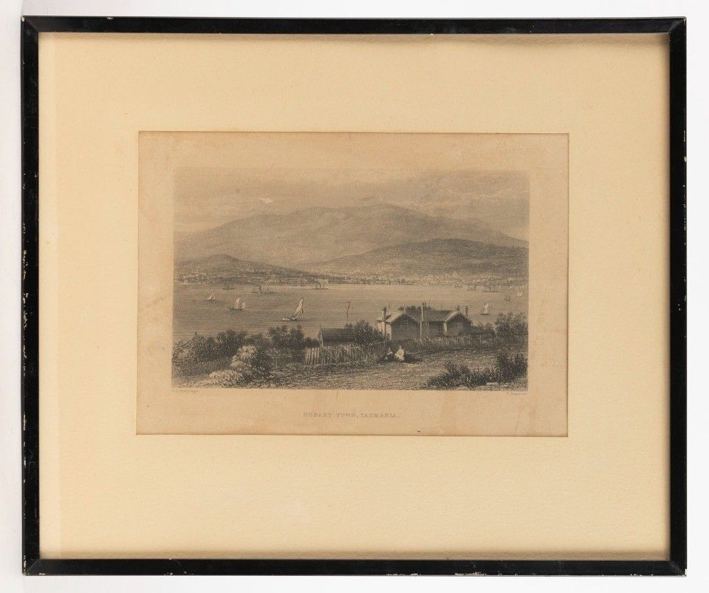 "Hobart Town, Tasmania" Antique Engraving by J. C. Armytage - Prints ...
