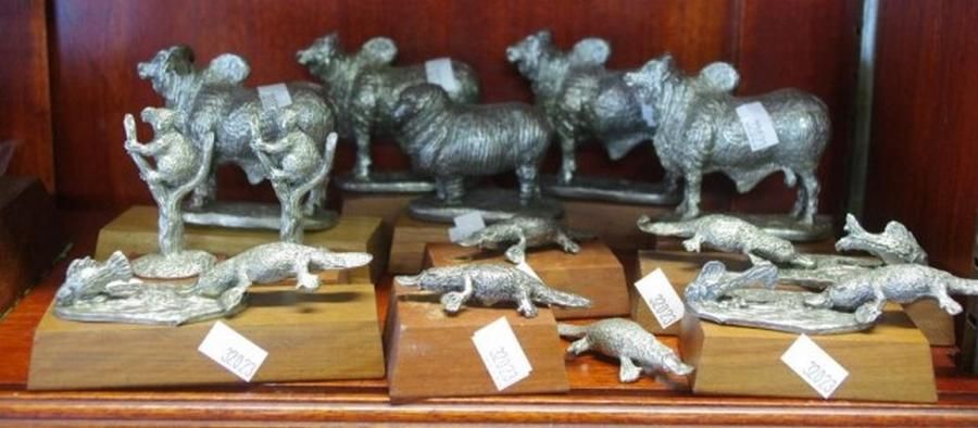 Eddie Hackman Pewter Animal Figurines Collection - Pewter - Metalware