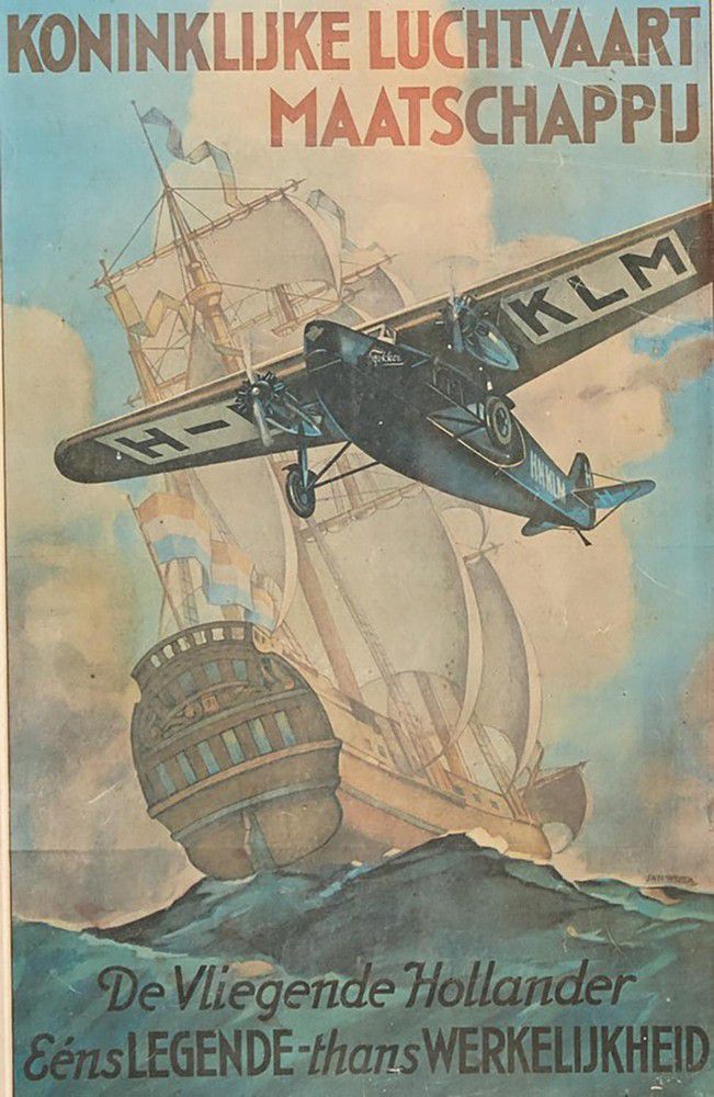 Vintage KLM Advertising Poster, 1920 - Prints - Posters - Art