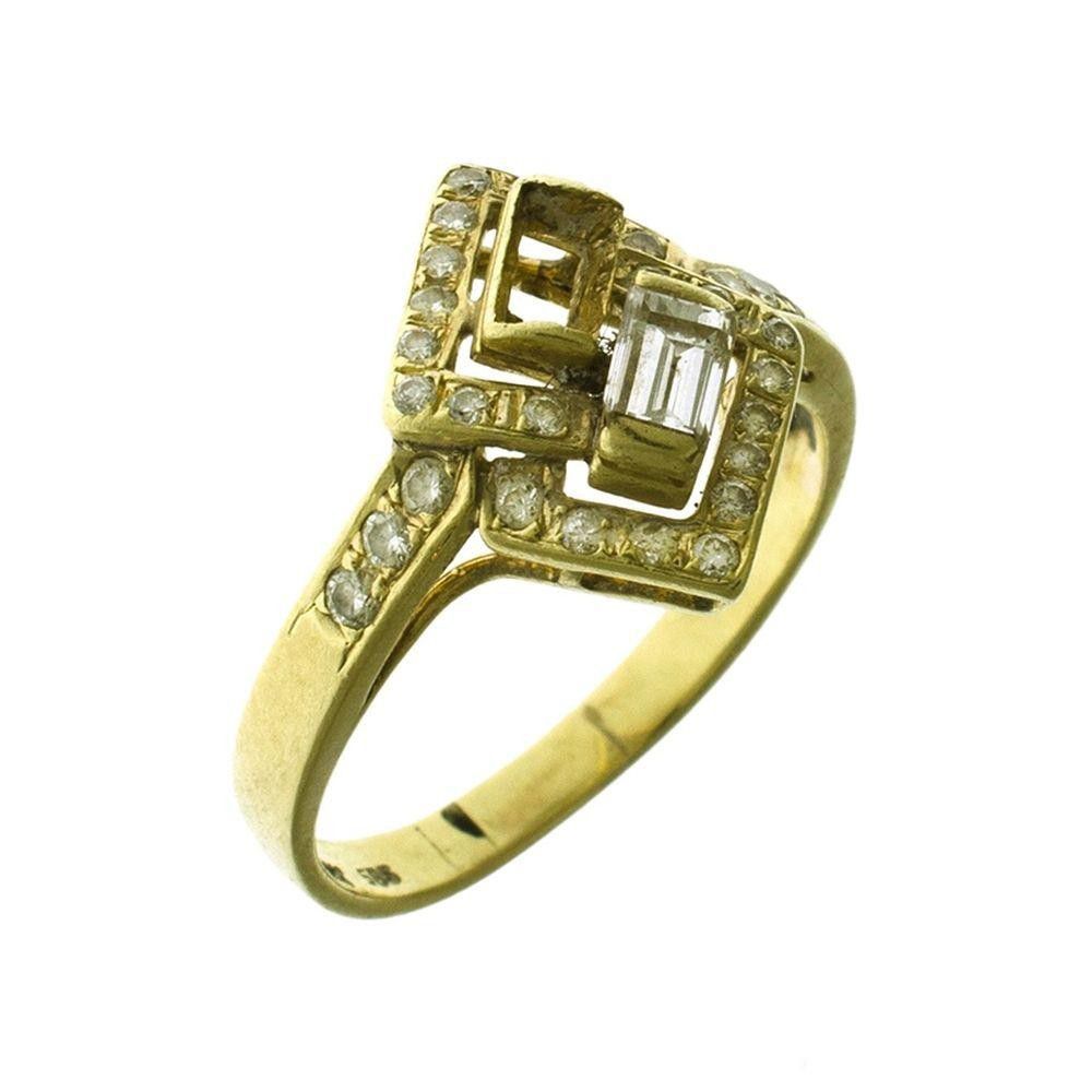 Missing Diamond 14ct Gold Handmade Ring - Rings - Jewellery