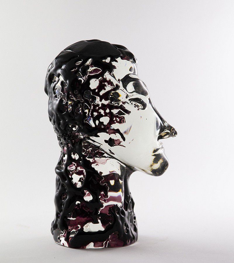 Murano Glass Bust with Pronounced Facial Features - Venetian / Murano ...