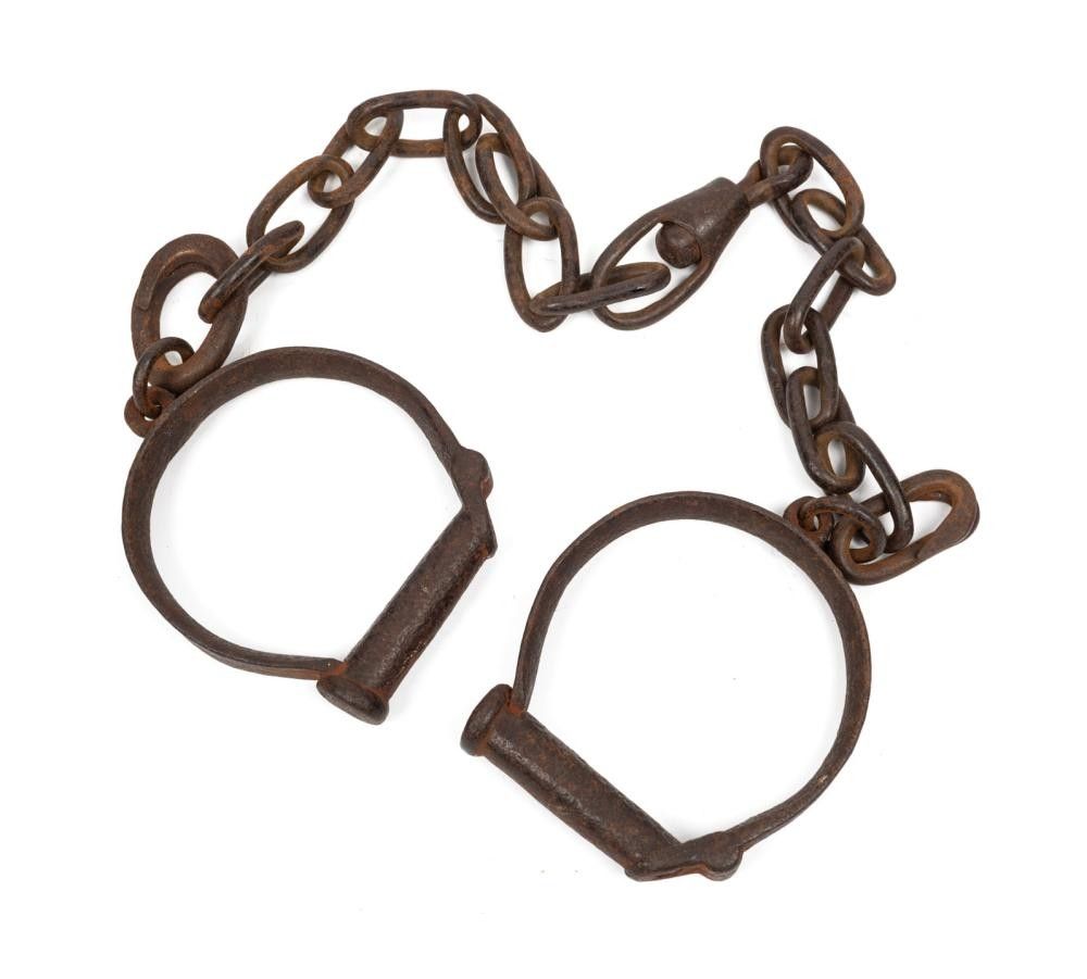 19th Century Convict Leg Irons, 98 cm Long - Convict Relics - Militaria ...