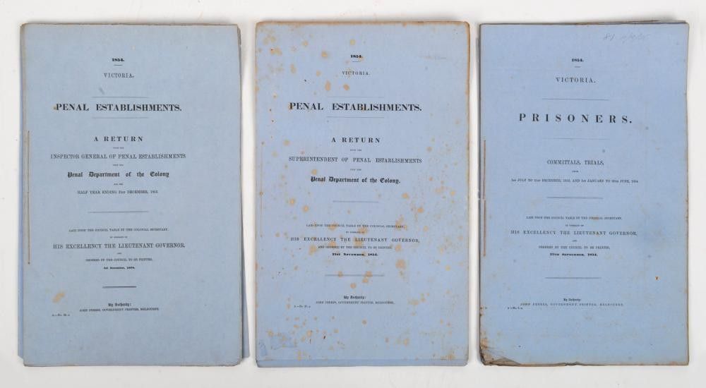 Victorian Government Papers on Crime and Punishment (1850s-1860s ...