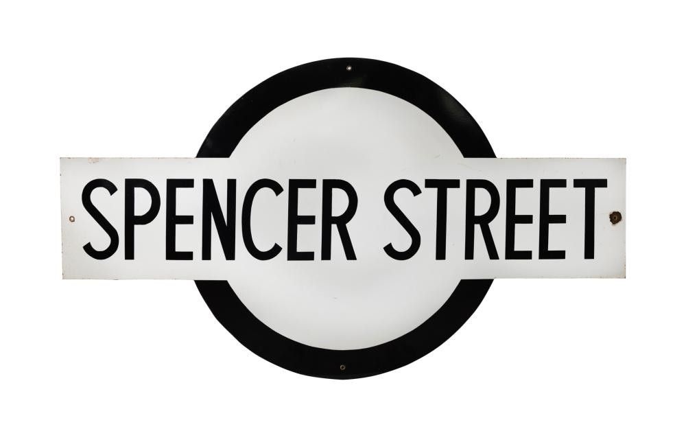 Spencer Street Melbourne Train Station Platform Enamel Sign - Transport ...
