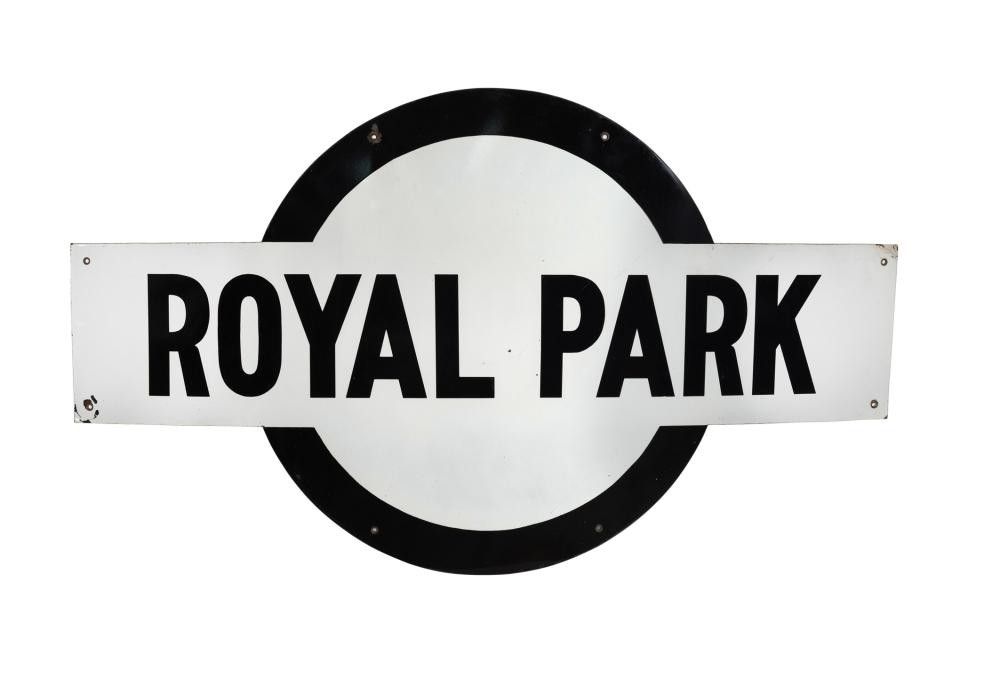 Royal Park Melbourne Train Station Platform Enamel Sign, 20th Century ...