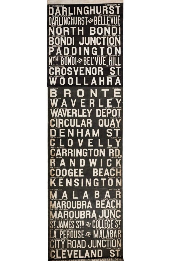 Sydney Tram Destination Roll: Eastern Suburbs Circa 1950s - Transport ...