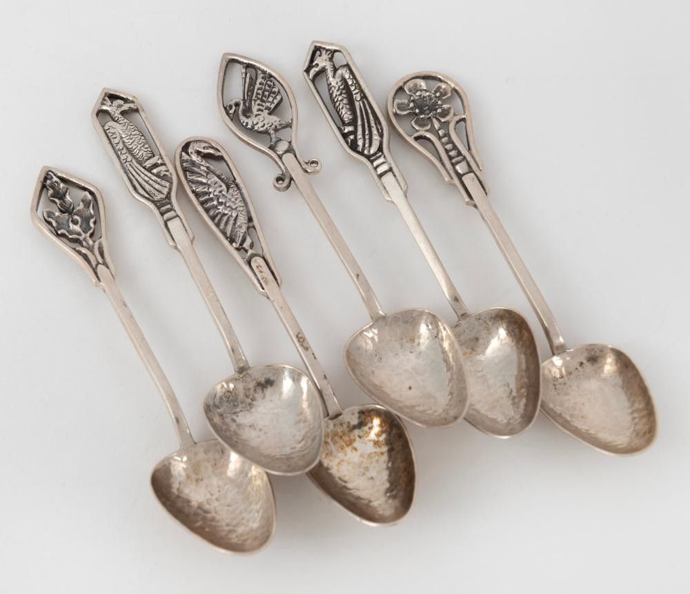 Australian silver coffee spoons set by James Linton, 20th century ...