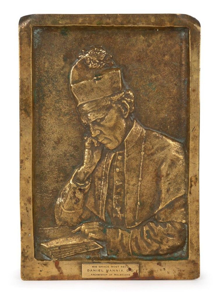 Archbishop of Melbourne Daniel Mannix Cast Bronze Wall Plaque - Figures ...