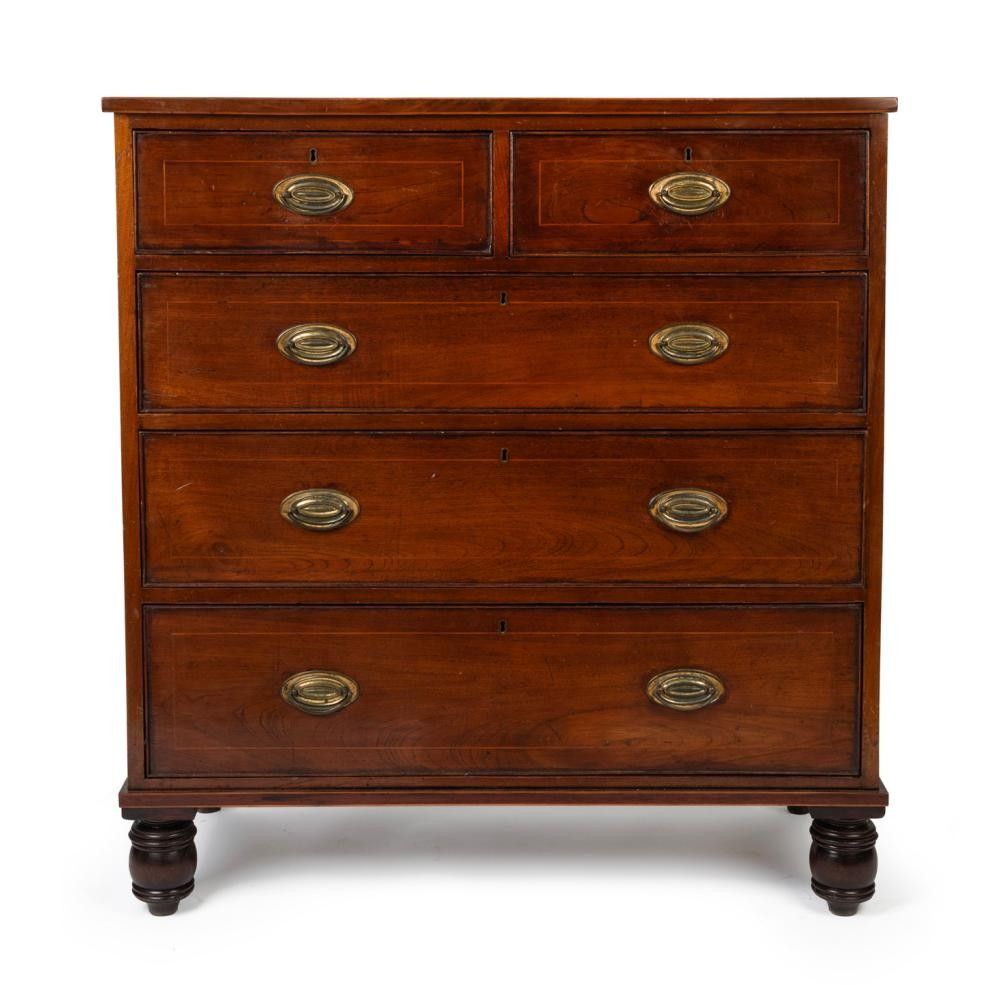 Colonial Australian Cedar Chest with Brass Handles and Bun Feet ...