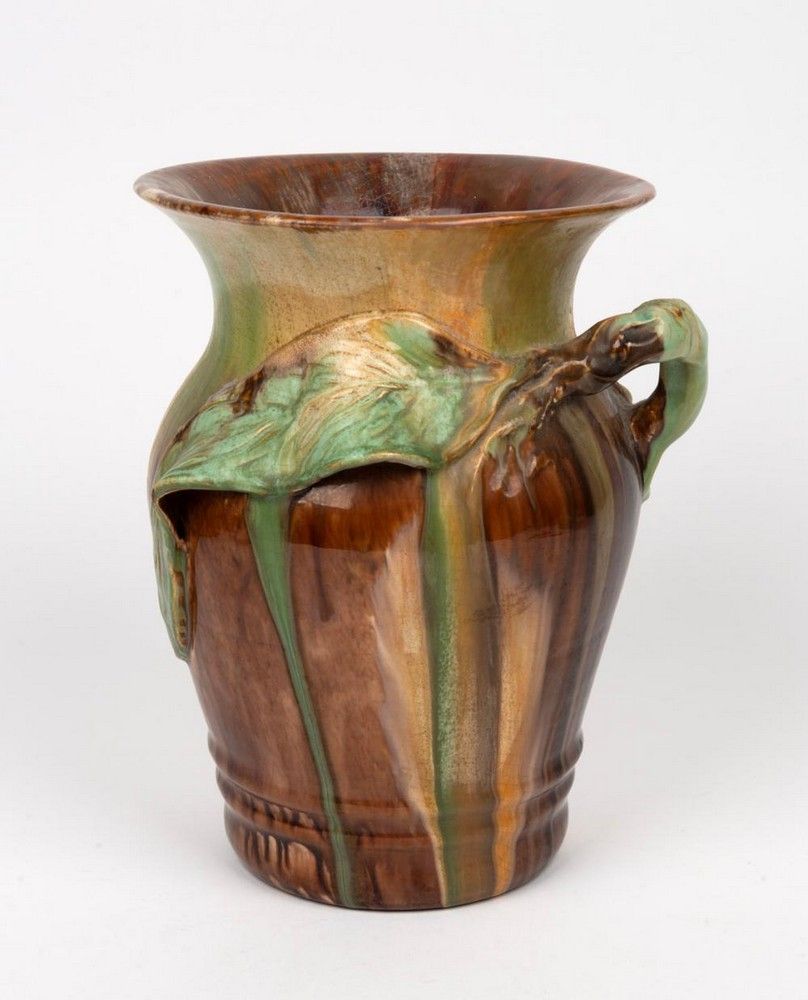 Remued Pottery Vase with Gumnuts and Branch Handle, 23.5cm - Remued ...