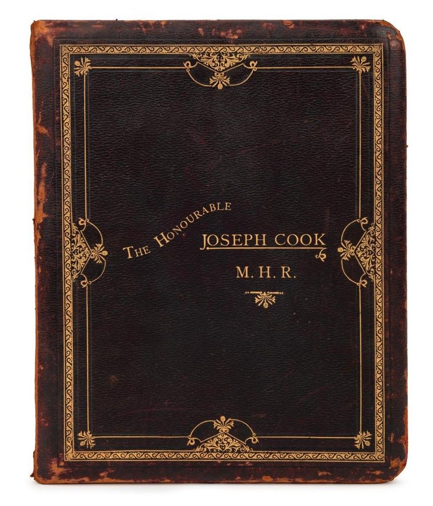 Presentation Folio to Joseph Cook, M.H.R., April 1913 - Historical ...