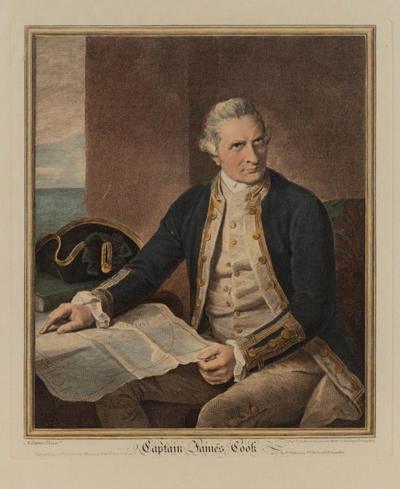 Captain James Cook Engraving 1784 Portrait by Sherwin Framed - Prints ...