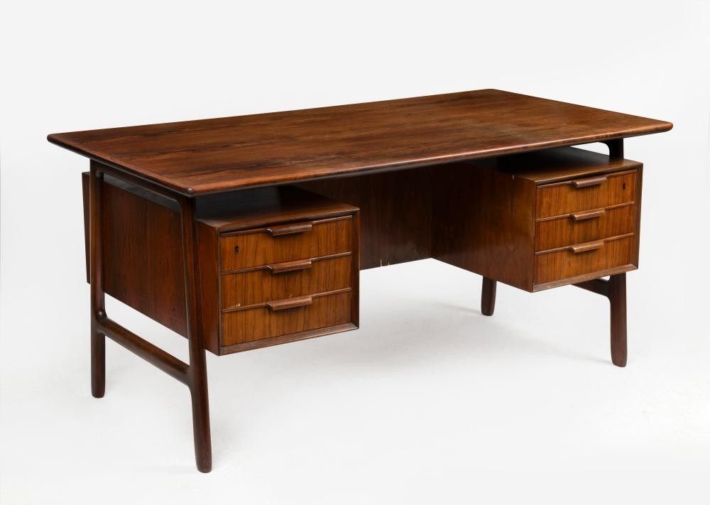 Gunni Omann Rosewood Desk by Omann Jun, Danish, circa 1955 ...