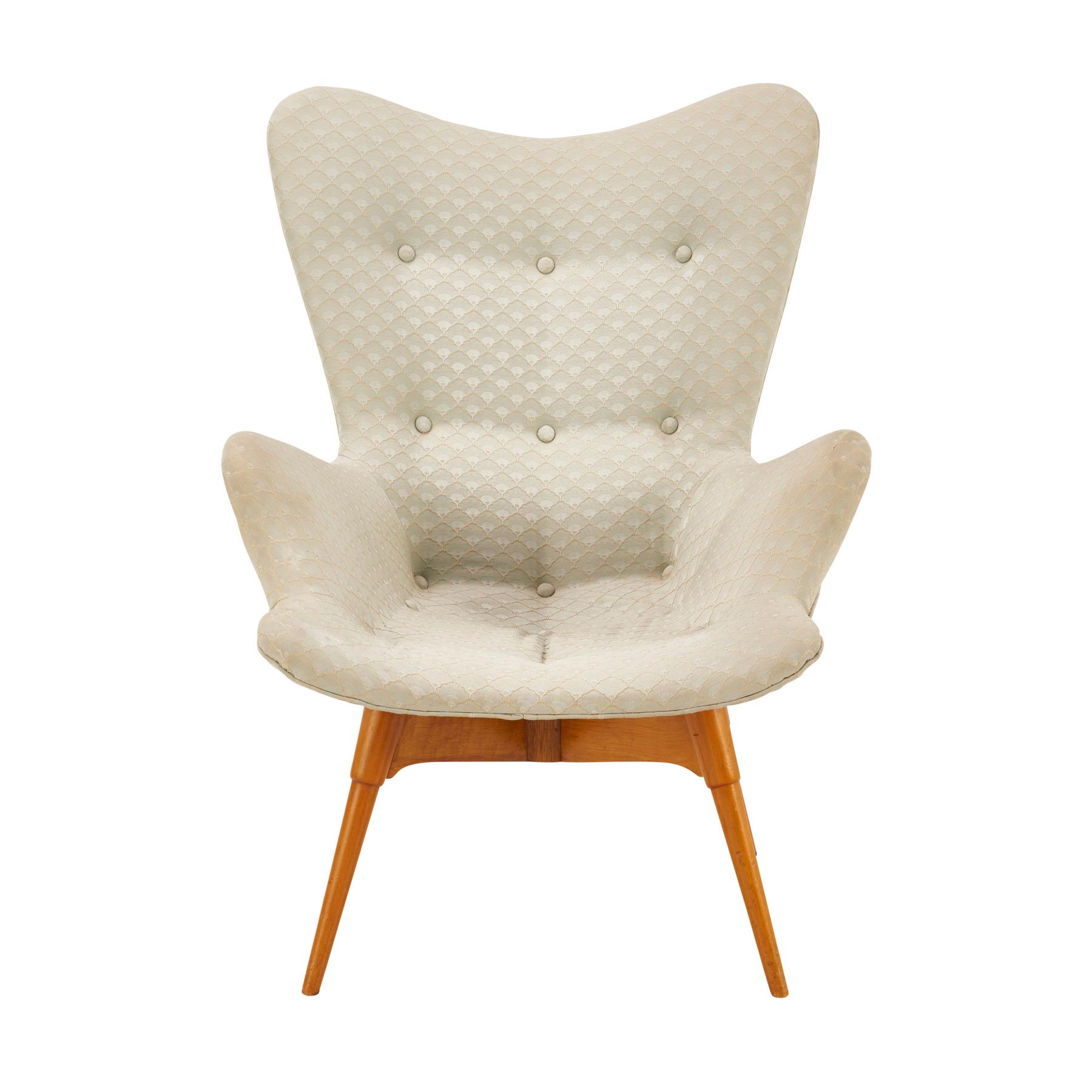 Featherston 'R160' Contour Armchair with Button Back Textile Upholstery ...