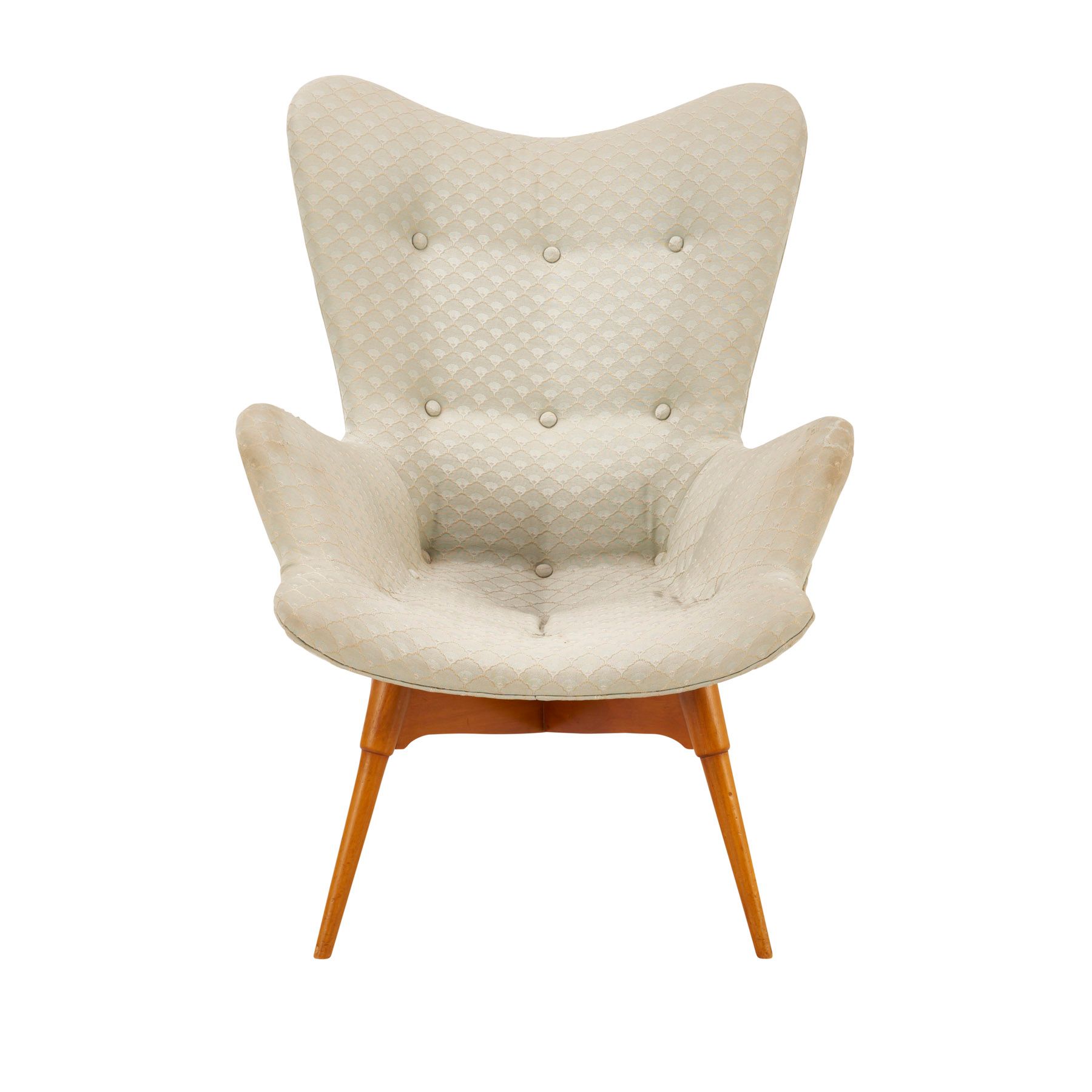 Featherston 'R160' Contour Armchair with Button Back Textile Upholstery ...