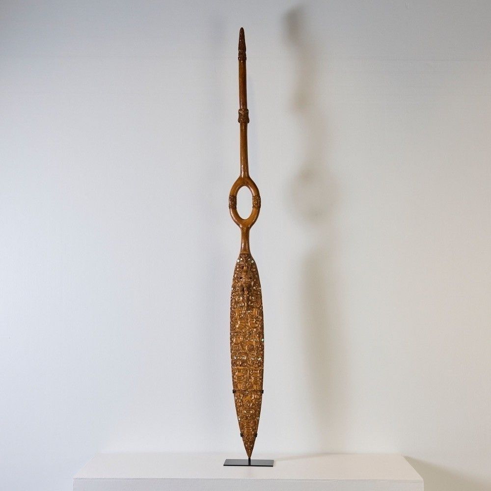 Contemporary Maori Waka Hoe by Master Carver Nicholas Wanakore - New ...