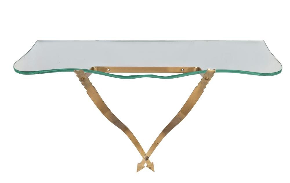 Italian Mid Century Glass Brass Console Table, circa 1950s - European ...