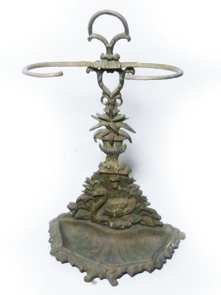 Ornate Cast Metal Umbrella Stand - 67 cm Height - Hall, Umbrella & Stick Stands - Furniture