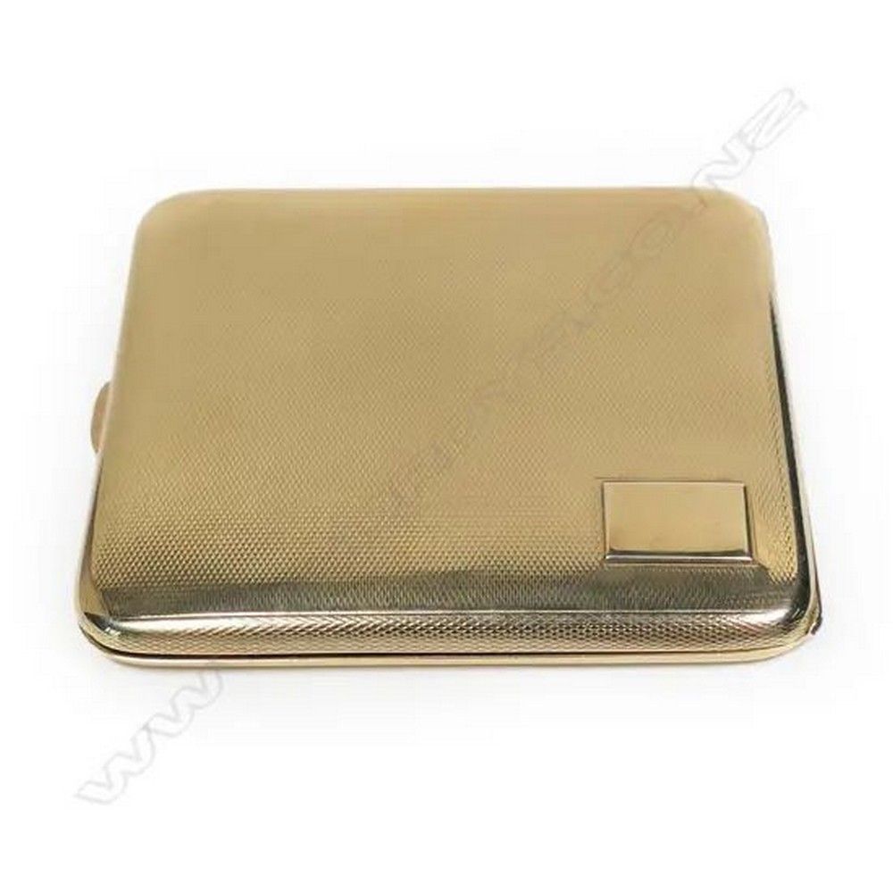1920s 9ct Yellow Gold Cigarette Case with Machine Engraving - Smoking ...