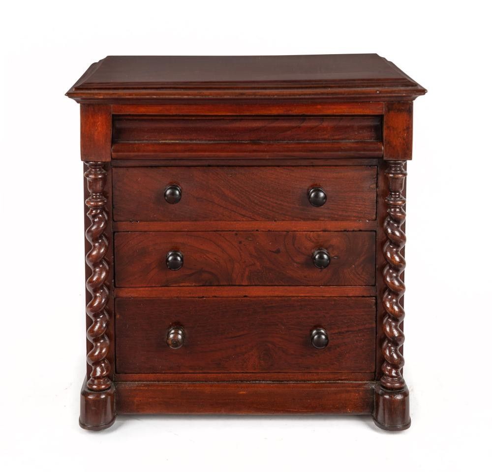 19th Century Australian Cedar Apprentice Chest with Barley Twist ...