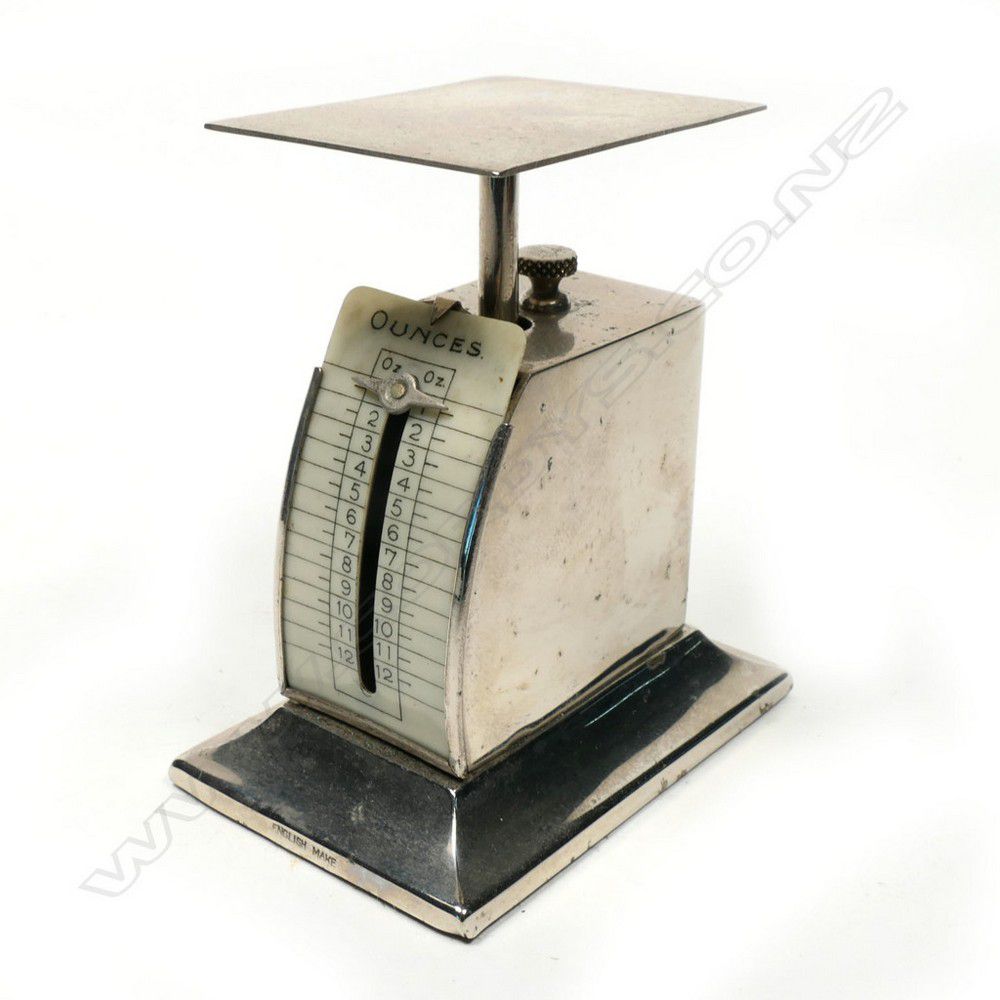 English Silver-Plated Letter Scale with Spring and Pendulum Lever ...