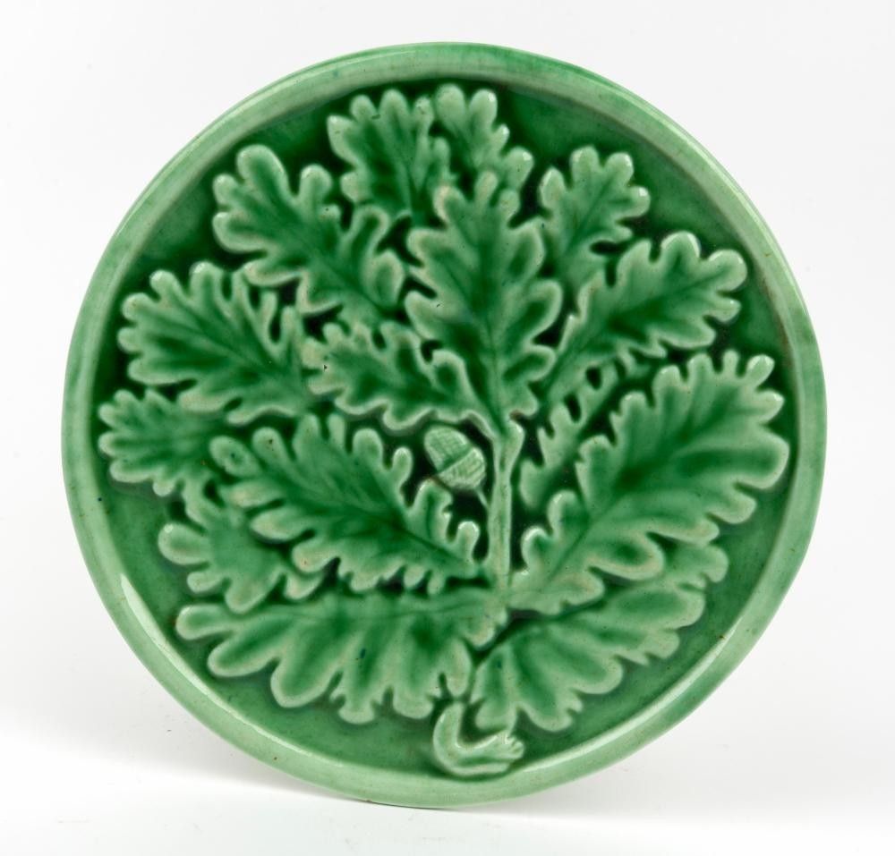 Lithgow Pottery Green Glazed Leaf Dish with Kangaroo Mark - Lithgow ...