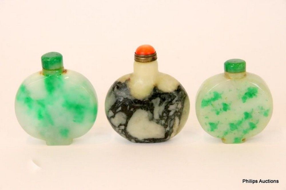 Chinese Carved Jade Snuff Bottles Set, 20th Century Collection - Snuff ...