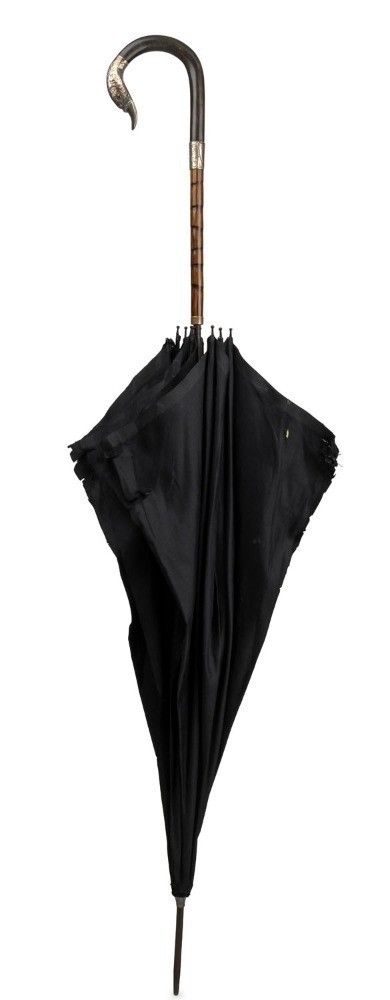 Silver bird head parasol with carved horn handle, 19th/20th century ...