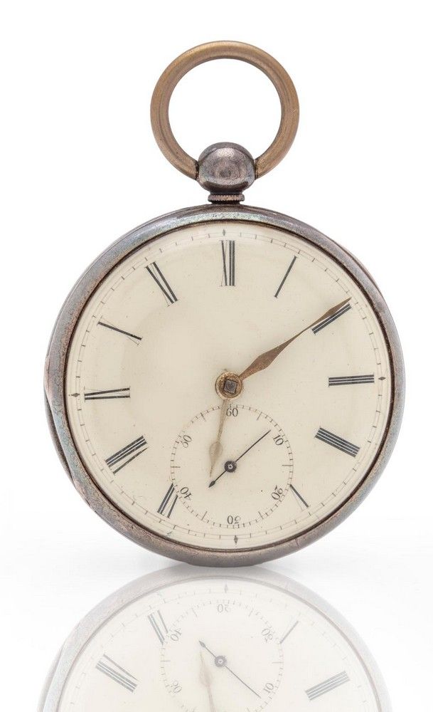 1839 Silver Open-Faced Watch with London Hallmarks and Maker Mark ...