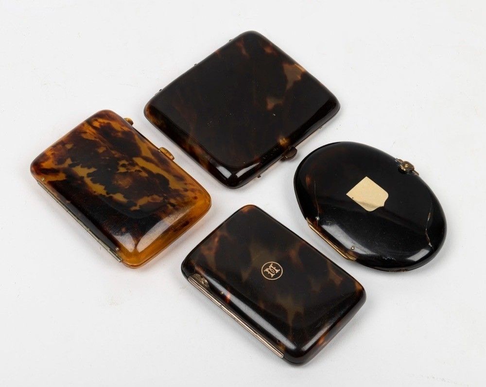 Antique Tortoise Shell Cigarette and Snuff Boxes, 19th Century - Snuff ...
