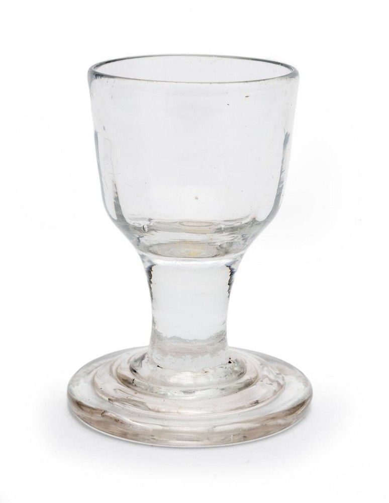 English 1760s Ogee Dram Glass with Stepped Foot Design - British ...
