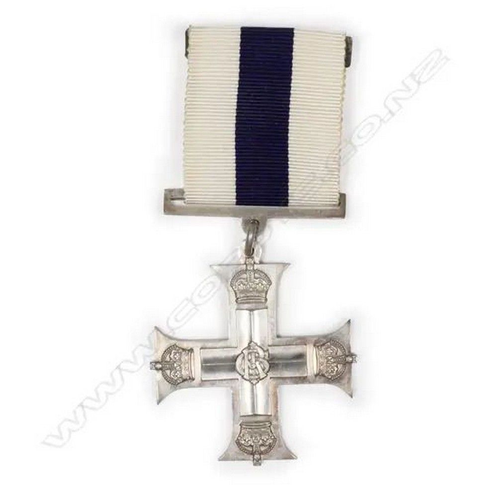 Military Cross with Original Ribbon and Morocco Leather Box Case ...