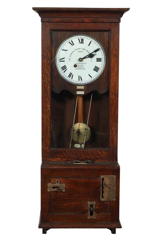 Early 20th Century Oak Cased Time Recorder Machine, UK - Clocks ...