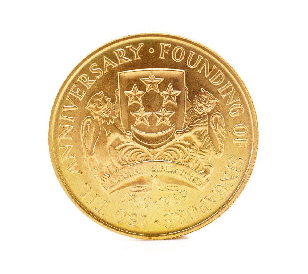Singapore 1969 $150 Gold Coin - 150th Anniversary Commemorative - Coins ...