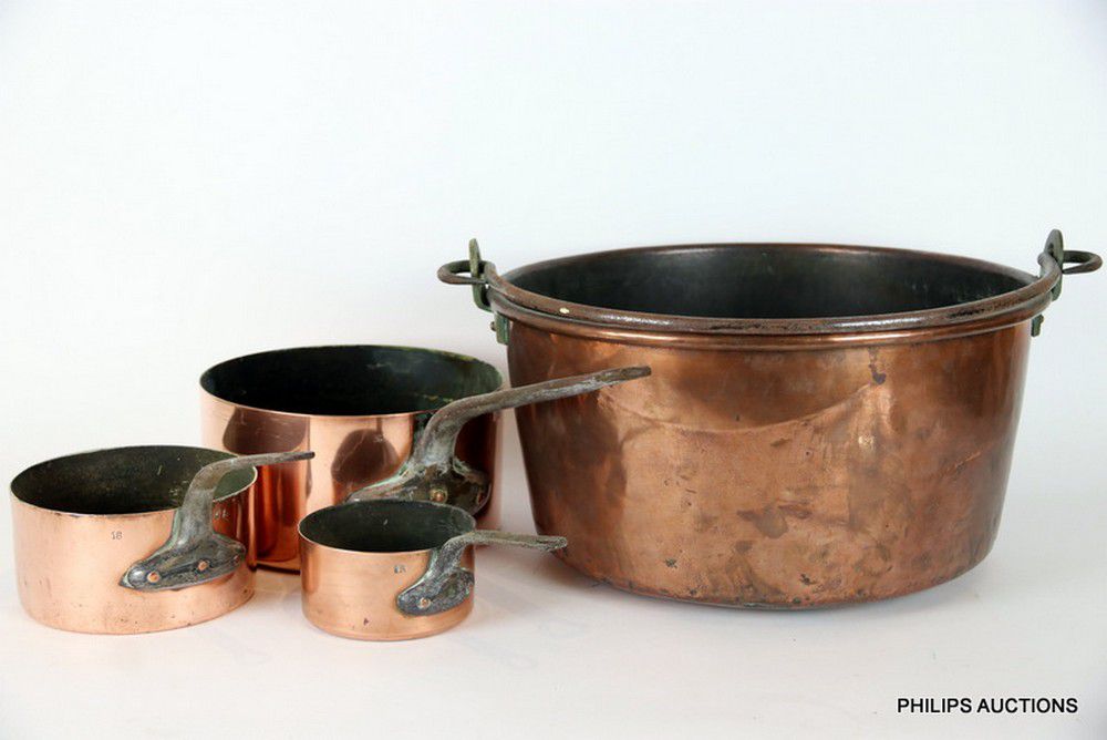Antique Copper Cookware Set - Copper - Metalware