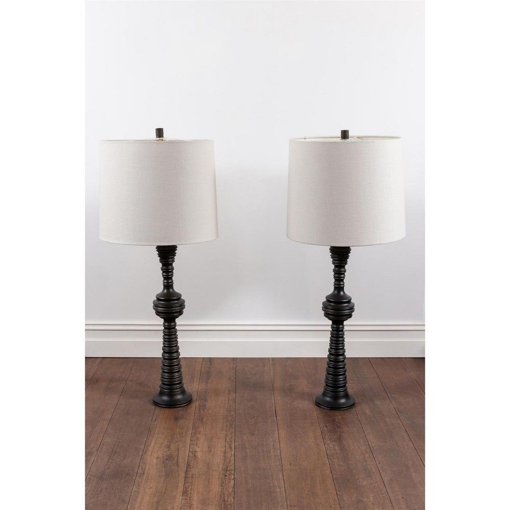 Bronzed Resin Table Lamps Set - Height 113 cm - Lamps - Table & Desk ...